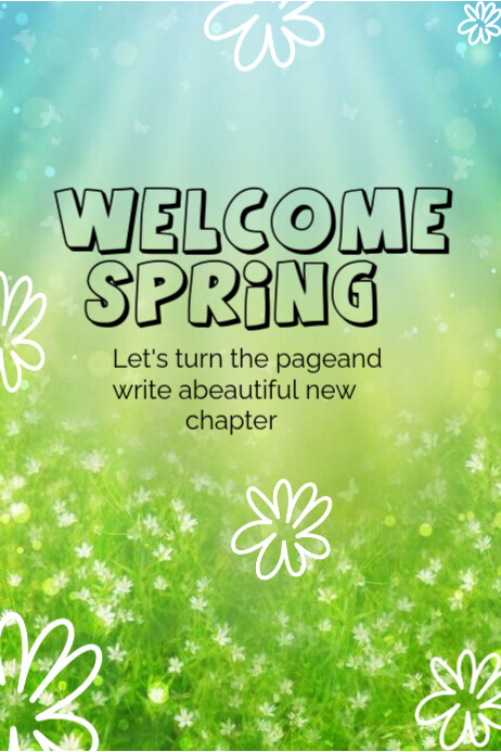 spring welcome spring Template | PosterMyWall