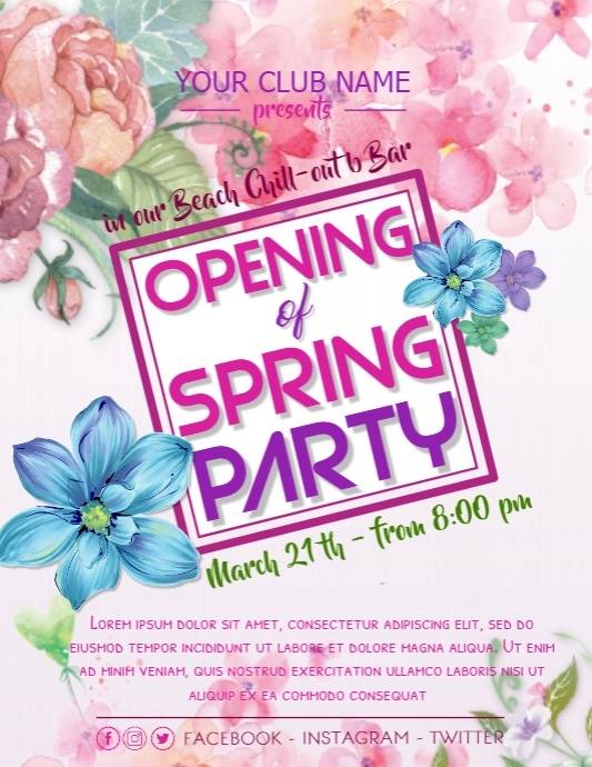 Copy of Spring Welcoming Party Poster Flyer | PosterMyWall