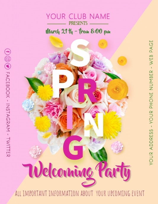 Copy of Spring Welcoming Party Poster Flyer | PosterMyWall