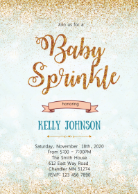 Sprinkle baby shower invitation Template | PosterMyWall