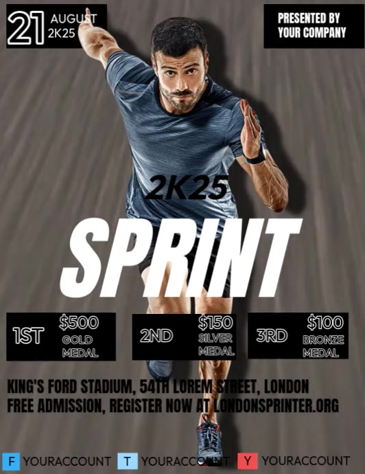Copy of Sprint flyer template Ads | PosterMyWall
