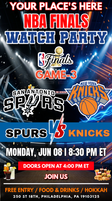 Nba Finals Watch Party Template | PosterMyWall