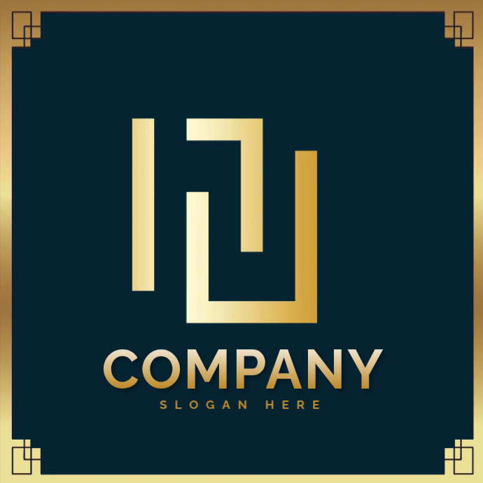 Modèle Square Gold Logo | PosterMyWall