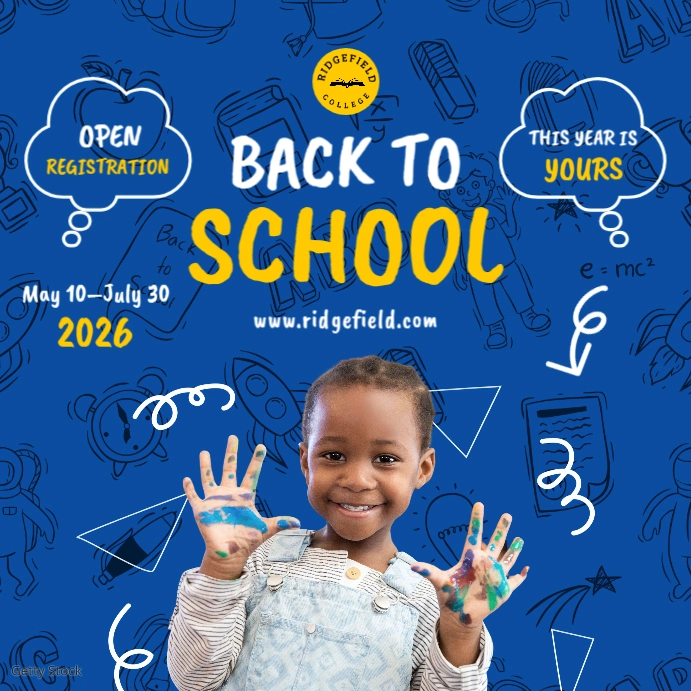 Square Illustrative Joyful Black Girl School Template | PosterMyWall