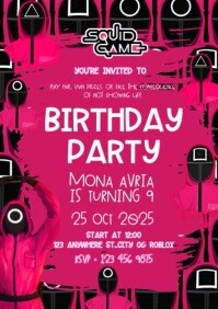 18.4K+ Free Templates for 'Squid game birthday invitation' | PosterMyWall
