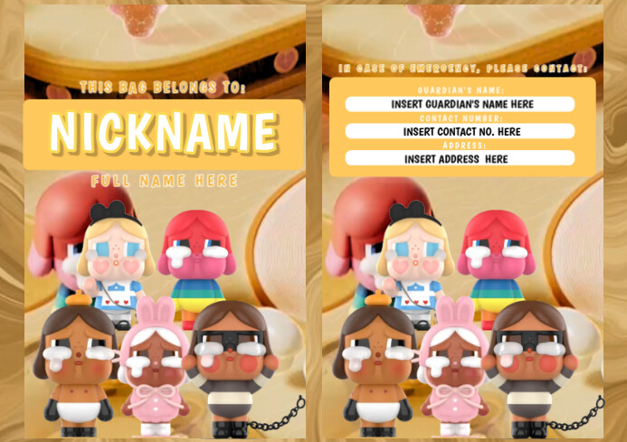 Squid Game-Inspired Bag Tag Label for Kids Template | PosterMyWall