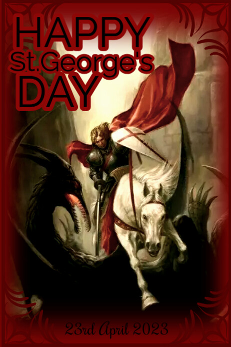 St George's Day Poster Template | PosterMyWall
