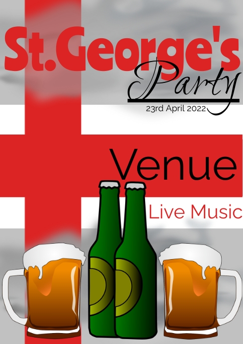 St george's PARTY Template | PosterMyWall