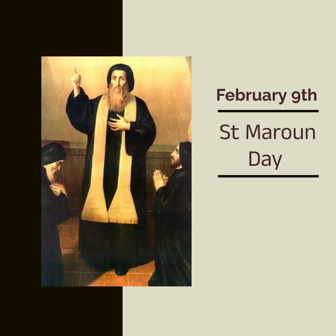 Plantilla de st maroun day | PosterMyWall