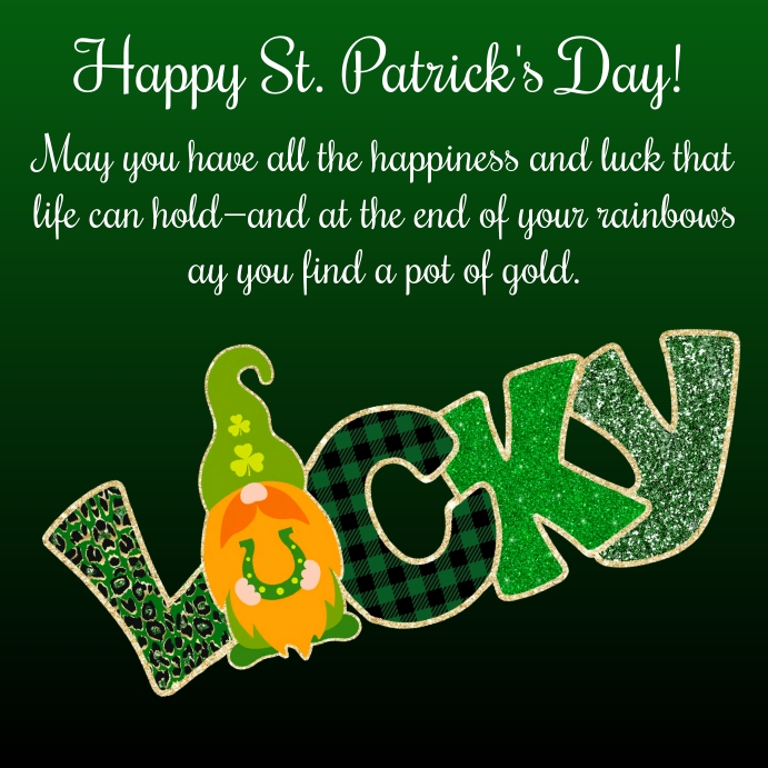 St Patrick's day greetings Template | PosterMyWall