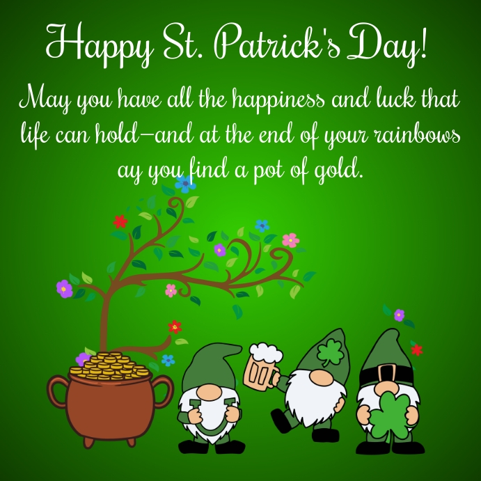 St Patrick's day greetings Template | PosterMyWall