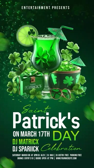 st patrick's day instagram story Template | PosterMyWall