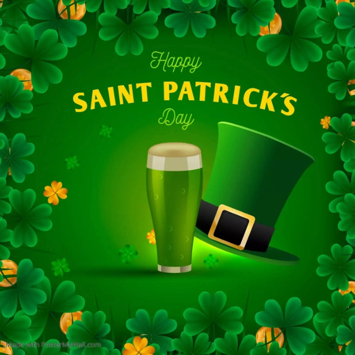 St Patrick's day poster design template | PosterMyWall
