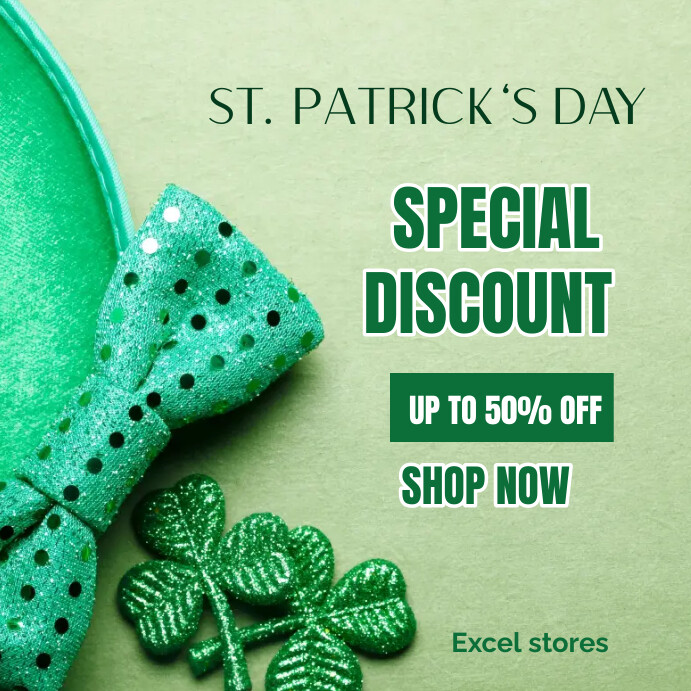 St Patrick's Day Retail Template | PosterMyWall
