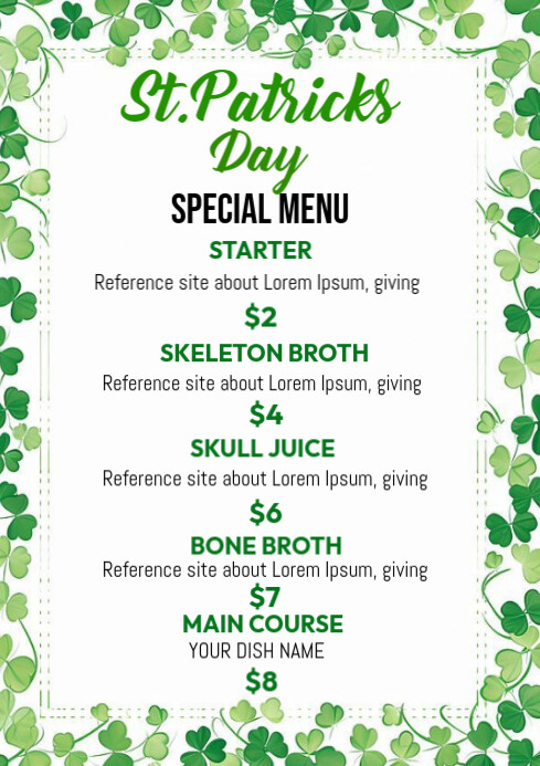 St Patricks Day A4 Template | PosterMyWall