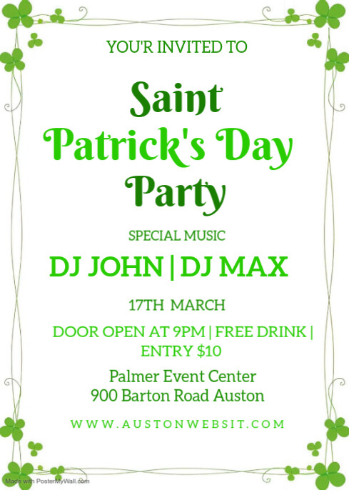 St Patricks Day A4 Template | PosterMyWall