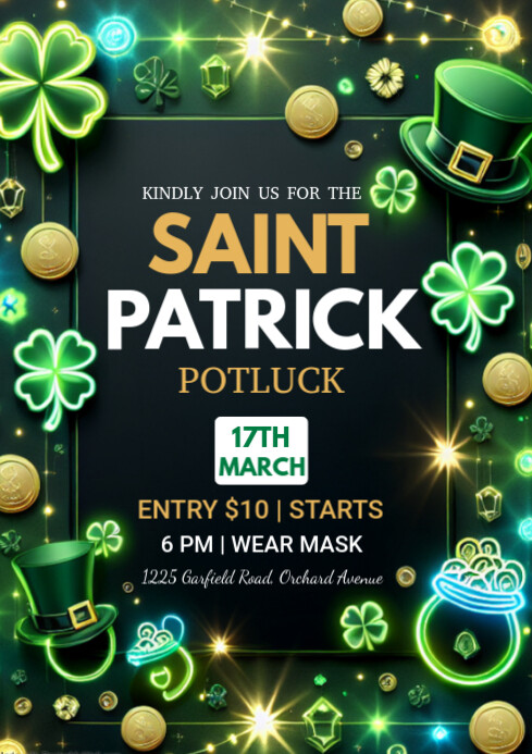 St Patricks Day A4 Template | PosterMyWall