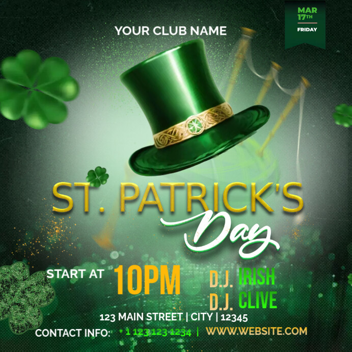 St Patricks Day Concert Template | PosterMyWall