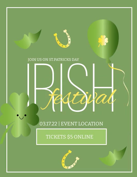 St Patricks Day Event Flyer Invitation Template | PosterMyWall