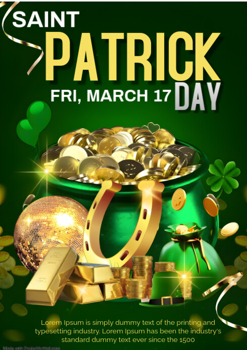 St Patricks Day Post A4 Template | PosterMyWall
