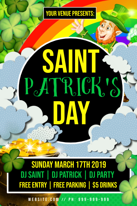 St Patricks Day Poster Template | PosterMyWall
