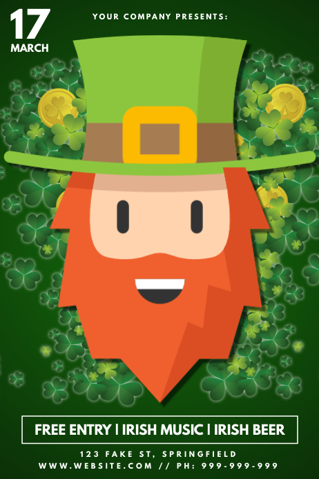 St Patricks Day Poster Template | PosterMyWall