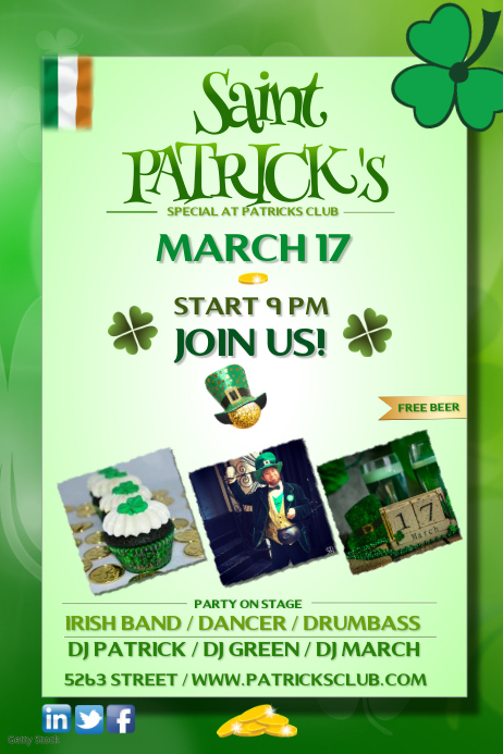 st.patricks day6 Template | PosterMyWall