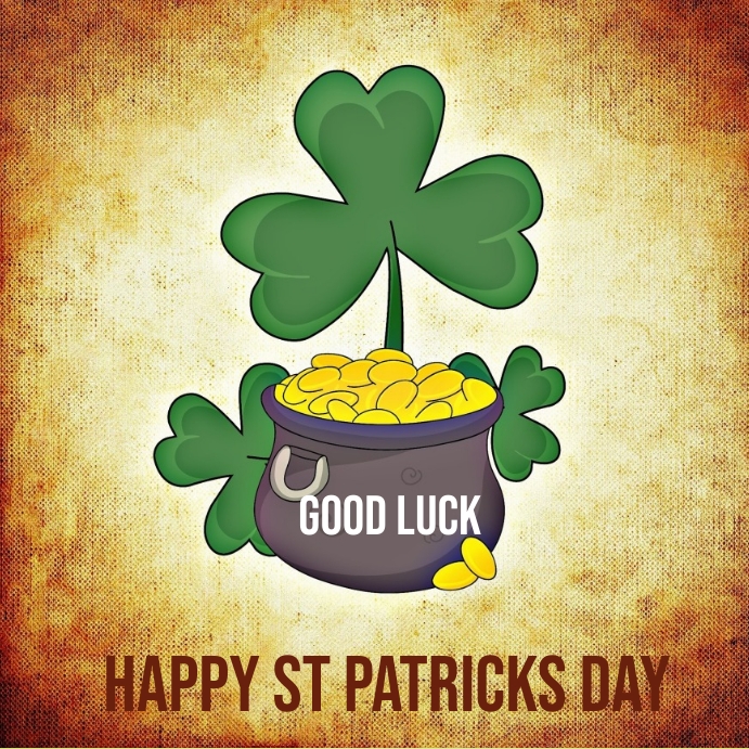 st patricks good luck card Template | PosterMyWall