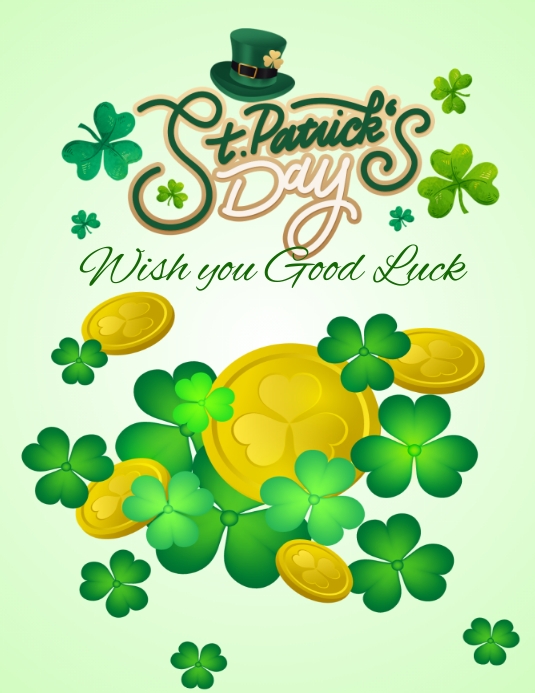 Copy of st patricks good luck card | PosterMyWall