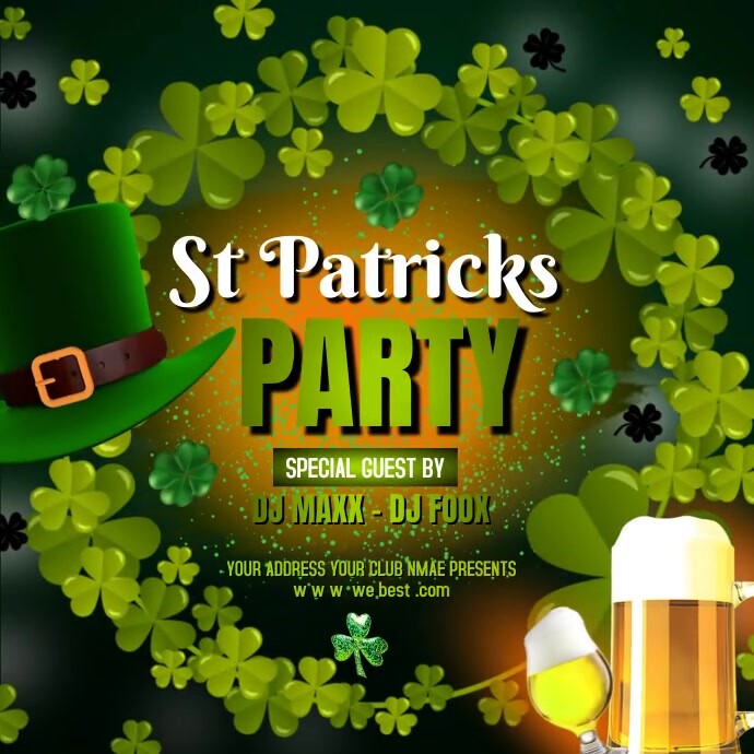 ST PATRICKS PARTY FLYER Template | PosterMyWall