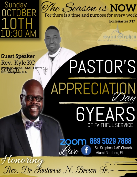 St Stephen 21 Pastor Appreciation 2 Template | PosterMyWall