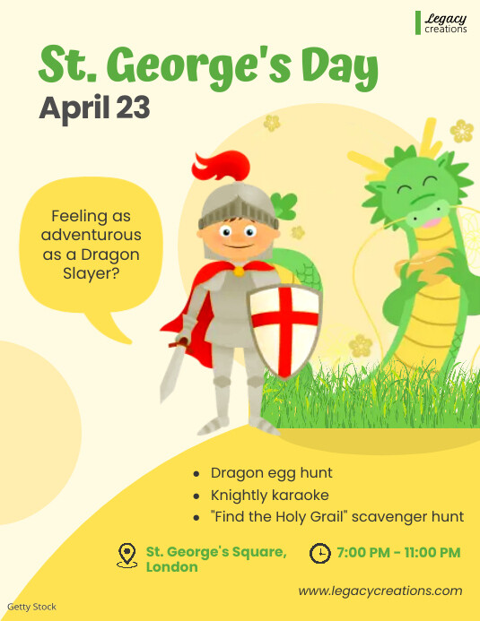 St. George's Day Event Template | PosterMyWall