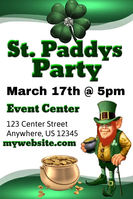 St. Paddys Party Template | PosterMyWall