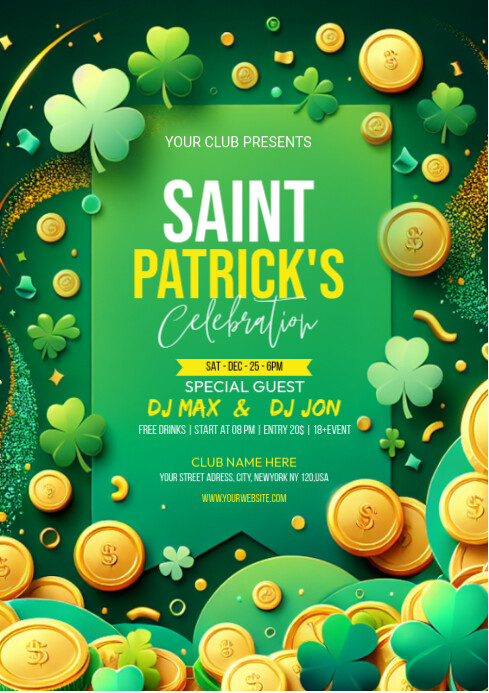 St. Patrick's Day Invitation Template | PosterMyWall