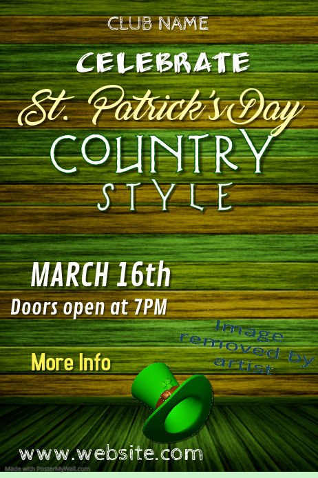 Copy of St. Patrick's Country Style Poster | PosterMyWall