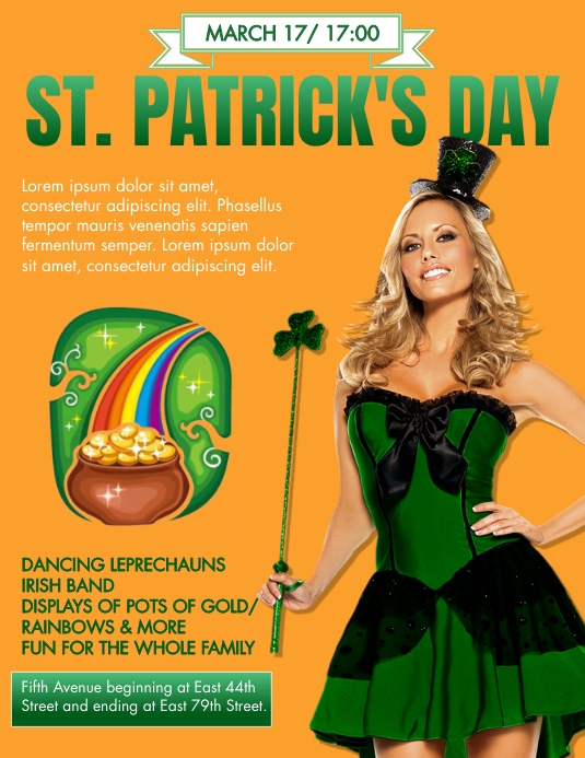 St. Patrick's Day, parade Template | PosterMyWall