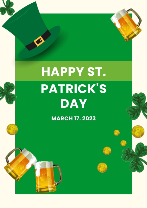St. Patrick's Day A4 Template | PosterMyWall