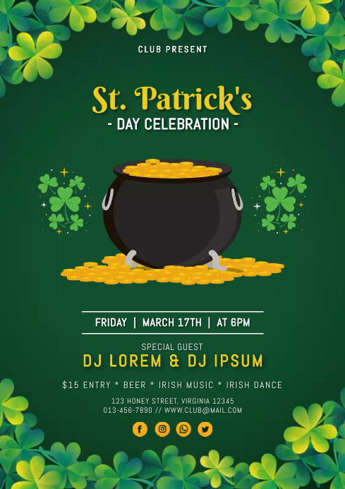 st. patrick's day Template | PosterMyWall