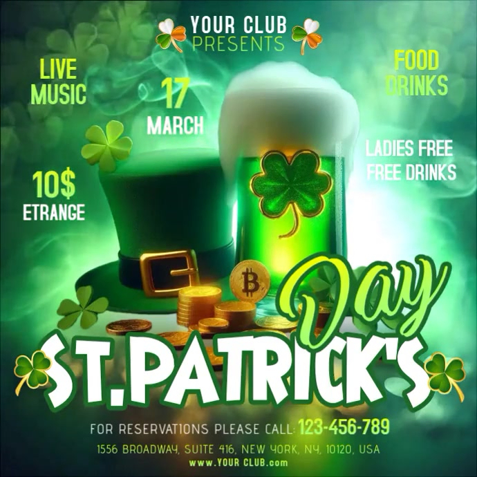 St. Patrick's Day Template | PosterMyWall