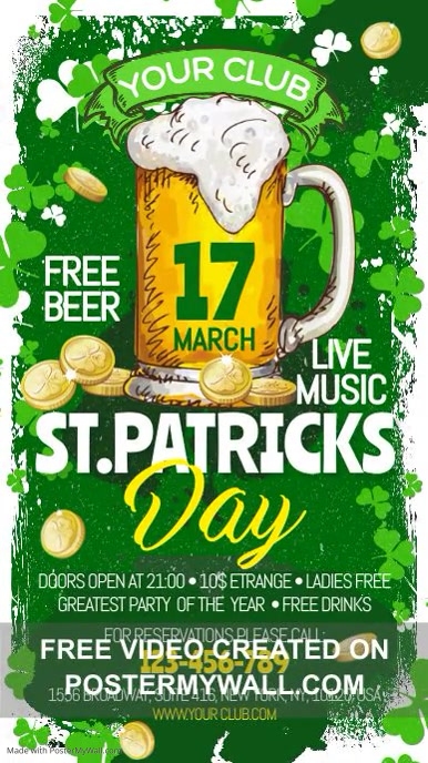 St. Patrick's Day Display Template | PosterMyWall