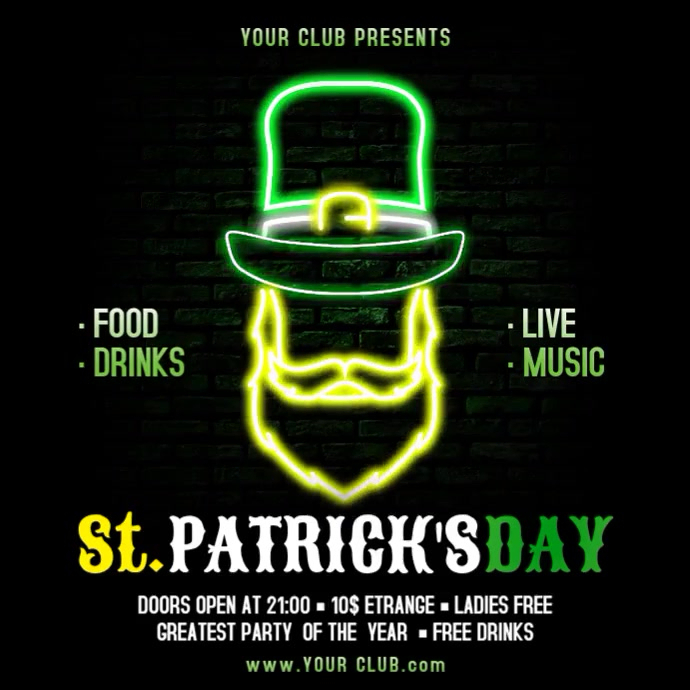 St. Patrick's Day Instagram Template | PosterMyWall