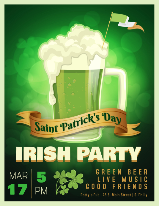 Copy of St. Patrick's Day Irish Party Flyer | PosterMyWall