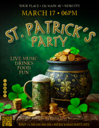 St Patricks Day Party Flyer Template | PosterMyWall