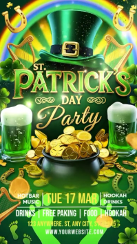 Green St. Patrick's Day Party Instagram Story Template | PosterMyWall