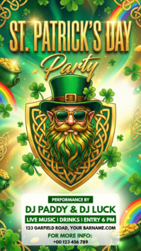 Green St. Patrick's Day Party Instagram Story Template | PosterMyWall