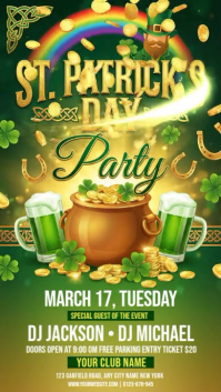 Green St. Patrick's Day Party Instagram Story Template | PosterMyWall