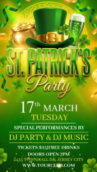 Green St. Patrick's Day Party Instagram Story Template | PosterMyWall