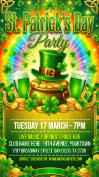 Green St. Patrick's Day Party Instagram Story Template | PosterMyWall