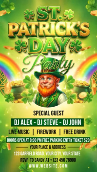 St. Patrick's Day Party Instagram Story Template | PosterMyWall