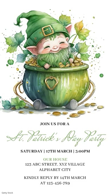 Copy of St. Patrick's Day Party Invitation | PosterMyWall